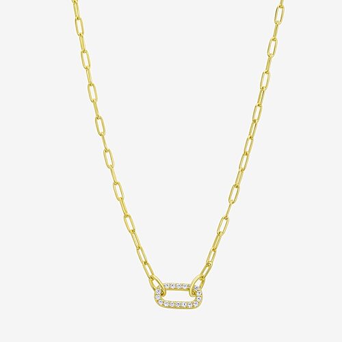 Click here for Silver Addiction Womens 14K Gold Over Silver 18 In... prices