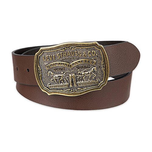 Click here for Levis 40mm Logo Plaq Mens Belt  Small  Brown prices