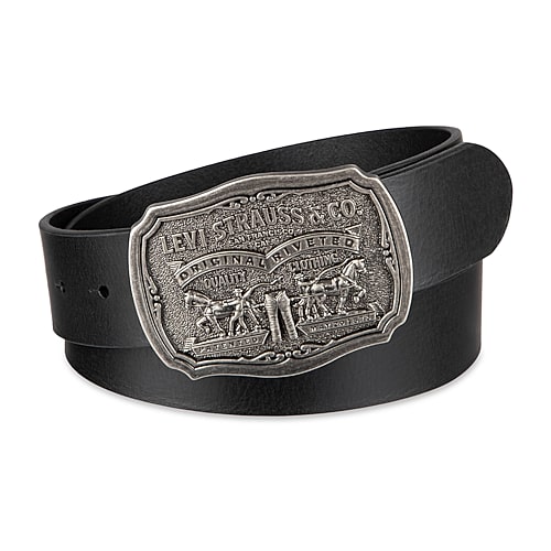 Click here for Levis 40mm Logo Plaq Mens Belt  Small  Black prices