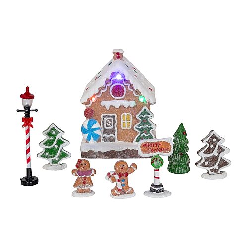 Kurt Adler 1.6-5.1 Led Lighted Gingerbread House Lighted Christmas Tabletop Decor  One Size  Brown