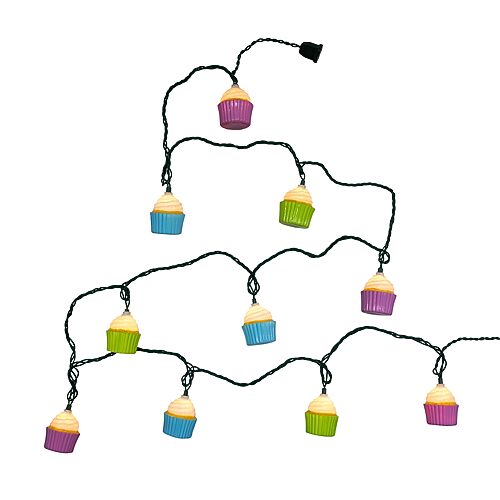 Click here for Kurt Adler 12 10-Light Multicolor Cupcake With Gre... prices