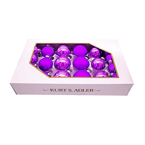 Click here for Kurt Adler 60-80MM Shiny and Matte Purple Balls 20... prices