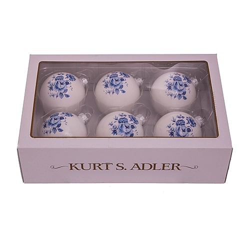 Click here for Kurt S. Adler 80MM Delft Blue Glass Ball Ornaments... prices