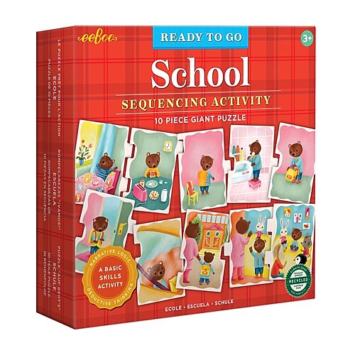 Click here for Eeboo Ready To Go Puzzle - School - Sequencing Act... prices