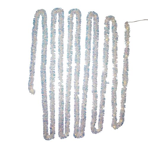 Click here for Kurt S. Adler 32.8ft. Iridescent Tinsel Warm White... prices