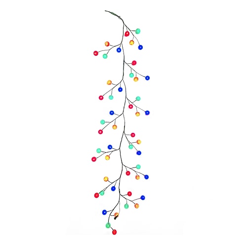 Click here for Kurt Adler 6-Foot Green Garland with 48 Multicolor... prices