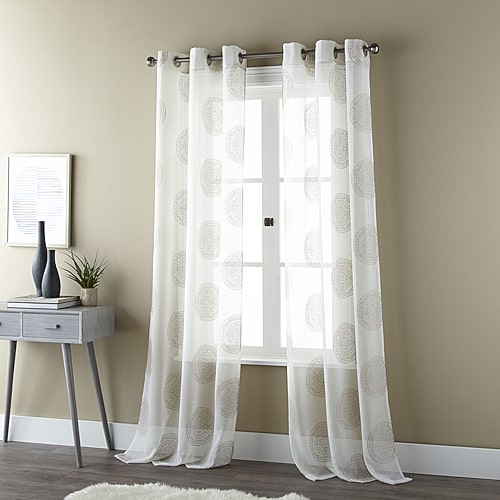 Click here for Stratford Park Sherry Grommet Top Sheer Set of 2 C... prices