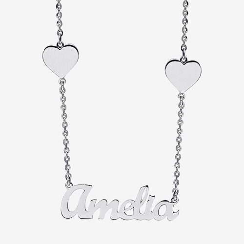 Click here for Womens Sterling Silver 16 Inch Name Necklace  One... prices