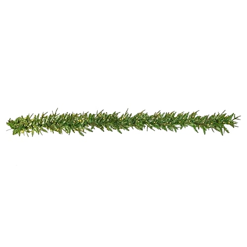 Kurt Adler 9-Foot Pre-Lit Warm White LED Grand Fir Garland  One Size  Green