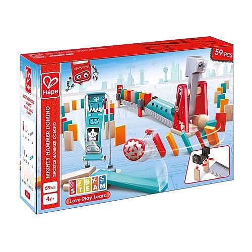 Click here for Hape Mighty Hammer Wooden Domino Ball Set - Multi prices