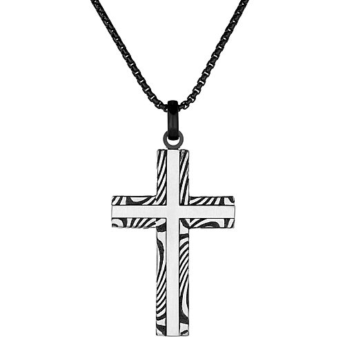 Click here for Mens Cross 24 Inch Pendant Necklace  One Size prices