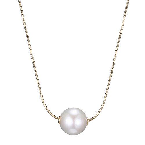 Click here for Womens White Cultured Freshwater Pearl 18K Gold Ov... prices