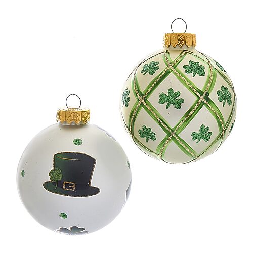 Click here for Kurt Adler 80MM Silver and Light Green St. Patrick... prices