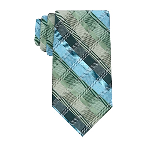 Click here for Stafford Checked Tie  One Size  Green prices