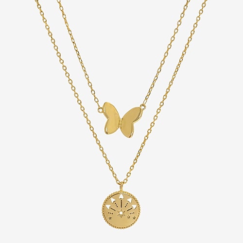 Click here for Sparkle Allure Womens 14K Gold Over Brass Butterfl... prices