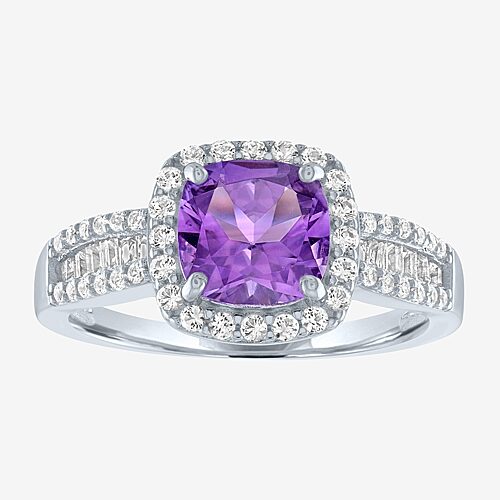 Click here for Womens Genuine Purple Amethyst Sterling Silver Coc... prices