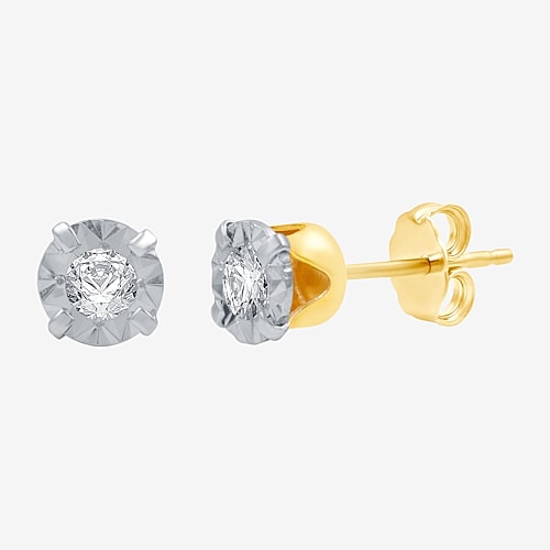 Click here for 1/5 CT. T.W .Natural Diamond 10K White Gold Stud E... prices