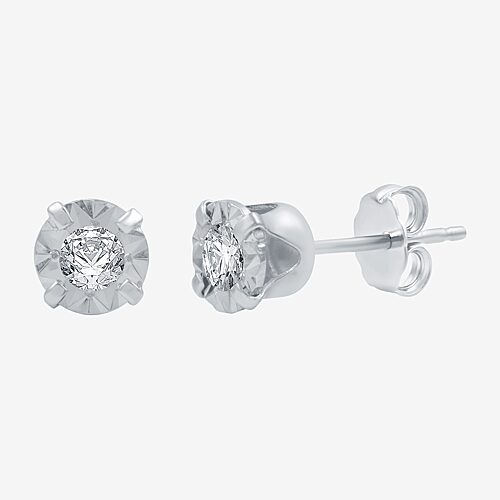 Click here for 1/5 CT. T.W .Natural Diamond 10K White Gold Stud E... prices