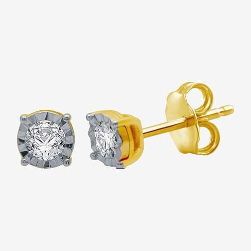 Click here for 1/5 CT. T.W. Natural Diamond Stud Earrings in 10K... prices