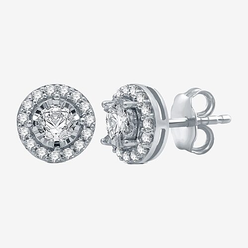 Click here for 5/8 CT. T.W. Natural White Diamond 10K Gold Stud E... prices