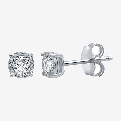 Click here for 1/5 CT. T.W. Natural Diamond Stud Earrings in 10K... prices
