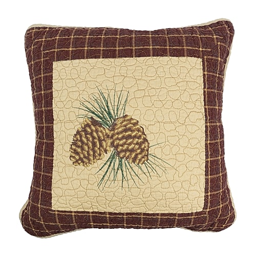 Click here for Donna Sharp Pine Lodge Square Throw Pillow  One Si... prices