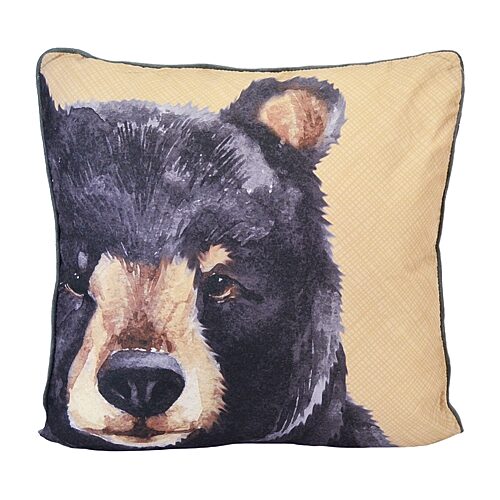 Donna Sharp Canoe Trip Bear Decorative Pillow  18 x 18 - Multi