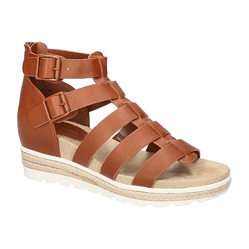 Easy Street Womens Simone Wedge Sandals  6 1/2 Extra Wide  Brown