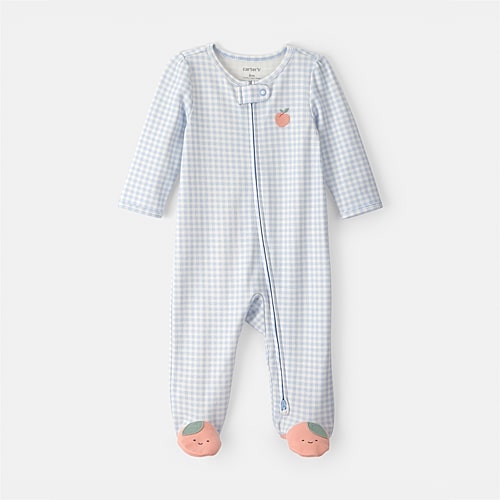 Click here for Baby Girl (NB-9M) Carters(R) Peach Gingham Footie... prices