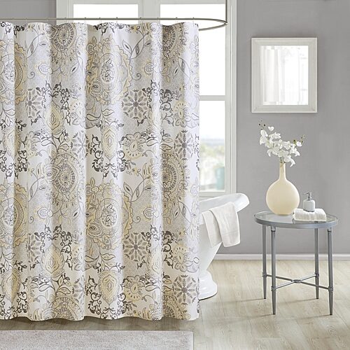 Click here for Madison Park Loleta Cotton Printed Shower Curtain... prices