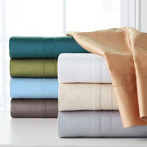 Click here for Pointehaven Solid 620 Thread Count Cotton 4-Pc. Sh... prices