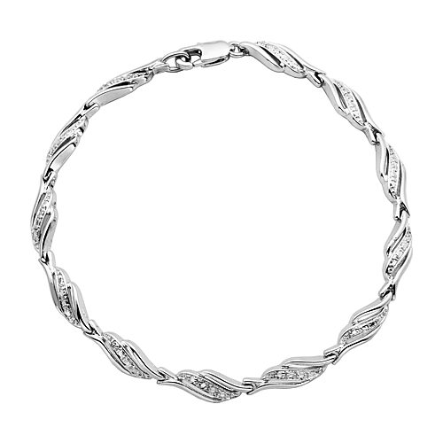Click here for Silver Reflections Diamond Accent 7 1/4 Inch Link... prices