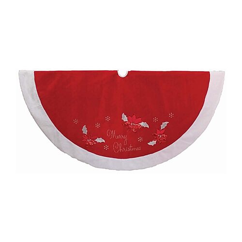 Click here for Kurt Adler Silver Leaves Indoor Tree Skirt  One Si... prices