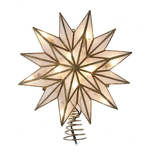 Click here for Kurt Adler 9.06-Inch UL 10-Light 12-Point Gold Cap... prices