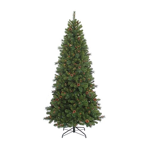 Click here for Kurt Adler 7.5-Foot Slim Pre-Lit Multi-Color Burli... prices