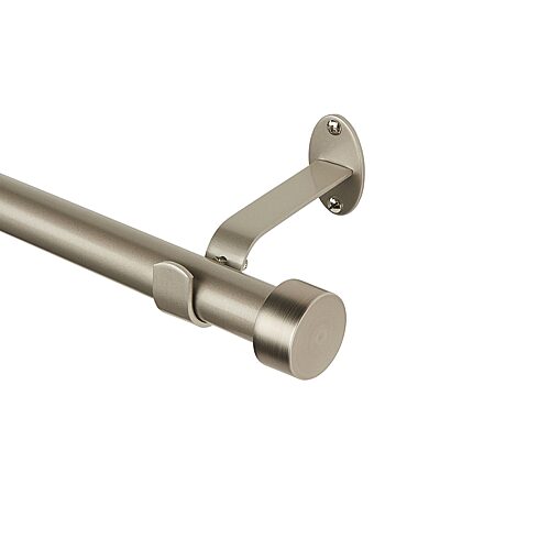 Elrene Serena Adjustable 48-86 Curtain Rod with Cap Finials - Nickel