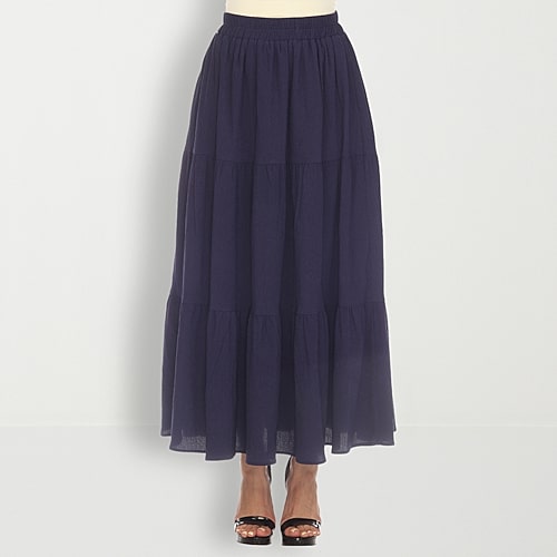 Click here for White Mark Womens Maxi Skirt  Medium  Blue prices