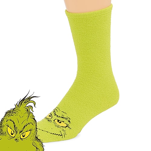 Click here for Unisex Adult 1 Pair Grinch Crew Socks  One Size Fi... prices