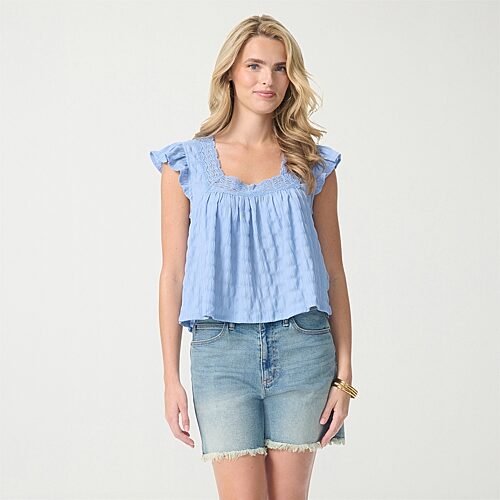 Click here for JS Jessica Simpson Womens Square Neck Short Sleeve... prices