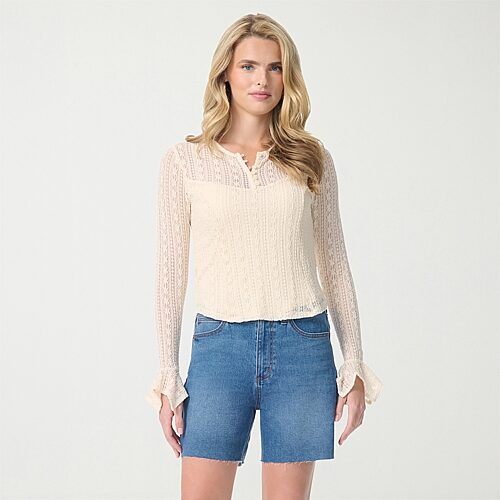 Click here for JS Jessica Simpson Womens Split Crew Neck Long Sle... prices