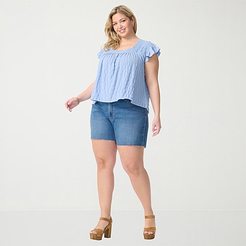 Click here for JS Jessica Simpson Womens Plus Square Neck Short S... prices
