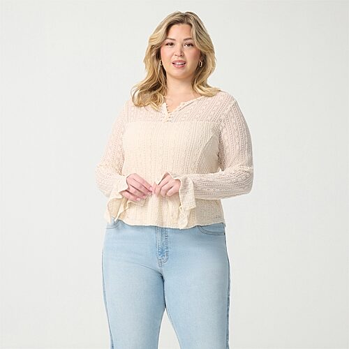 Click here for JS Jessica Simpson Womens Plus Split Crew Neck Lon... prices