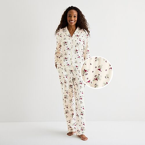 Click here for Adonna Womens Fleece Long Sleeve 2-pc. Pajama Set... prices
