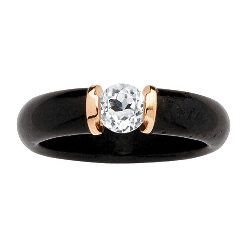 Click here for Womens 5MM Genuine Black Jade 10K Gold Band  5  Bl... prices