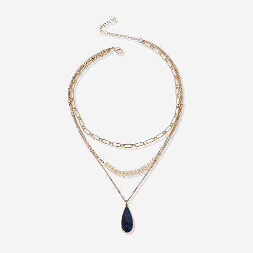Click here for a.n.a Womens Strand Necklace  One Size  Blue prices