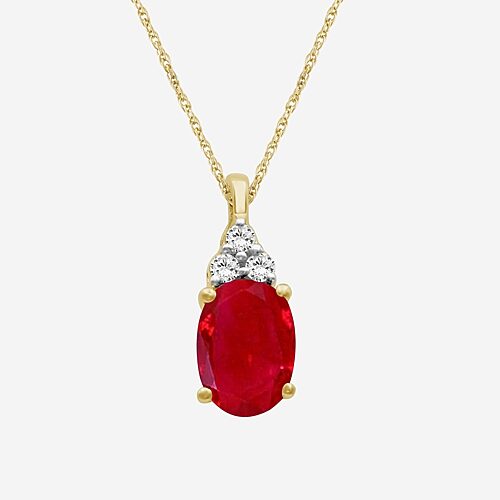 Click here for Womens Diamond Accent Gemstone 10K Gold Oval 18 In... prices
