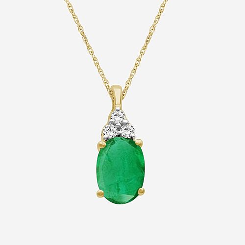 Click here for Womens Diamond Accent Gemstone 10K Gold Oval 18 In... prices