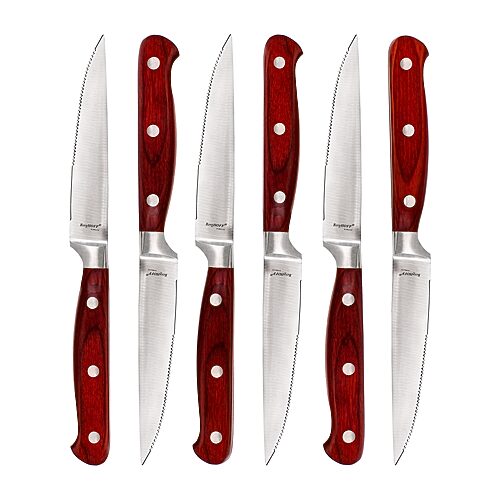 Click here for BergHOFF Pakka Wood Stainless Steel 6-pc. Steak Kn... prices