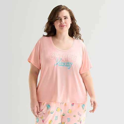Click here for Sleep Chic Womens Crew Neck Plus Pajama Top  1x  P... prices