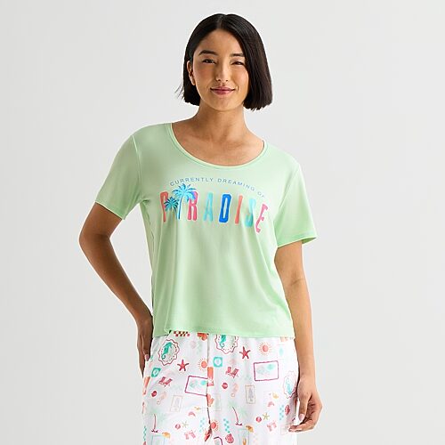 Click here for Sleep Chic Womens Crew Neck Short Sleeve Pajama To... prices